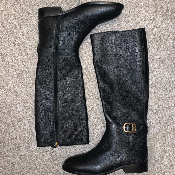 Tory Burch | Shoes | Brooke Knee Boot Pebbled Leather | Poshmark